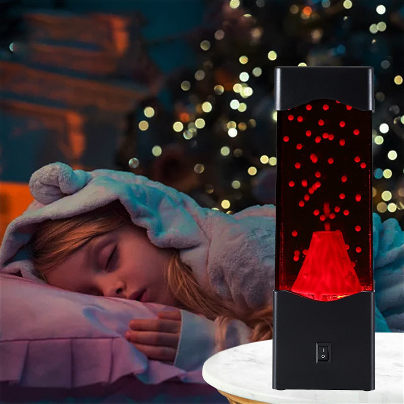 Taylongift Christmas Valentine's Day Volcano Lava Lamp USB Powered Or ...