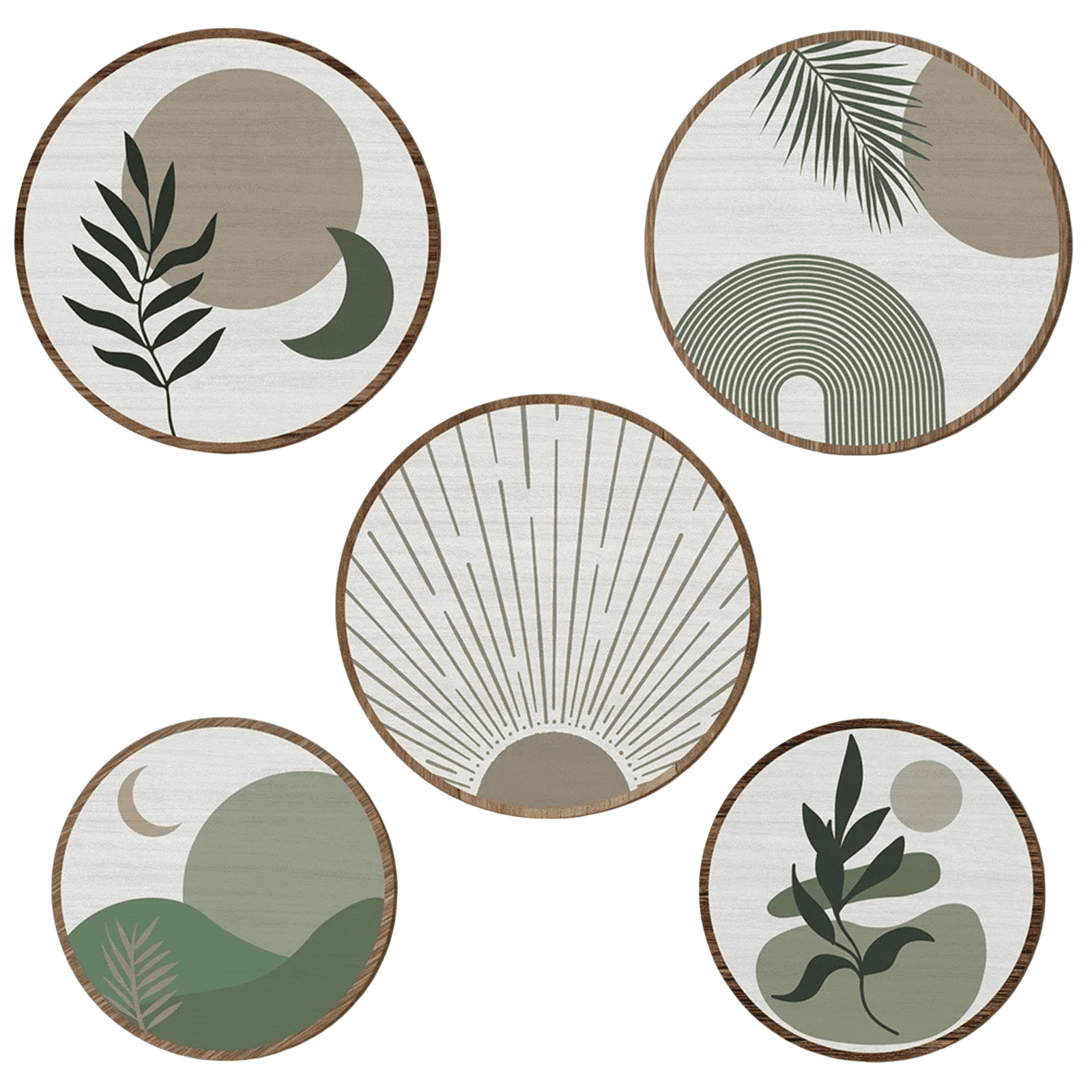 Taylonsss Boho Art Wall Decoration Wooden Wall Decor Round BOHO ...