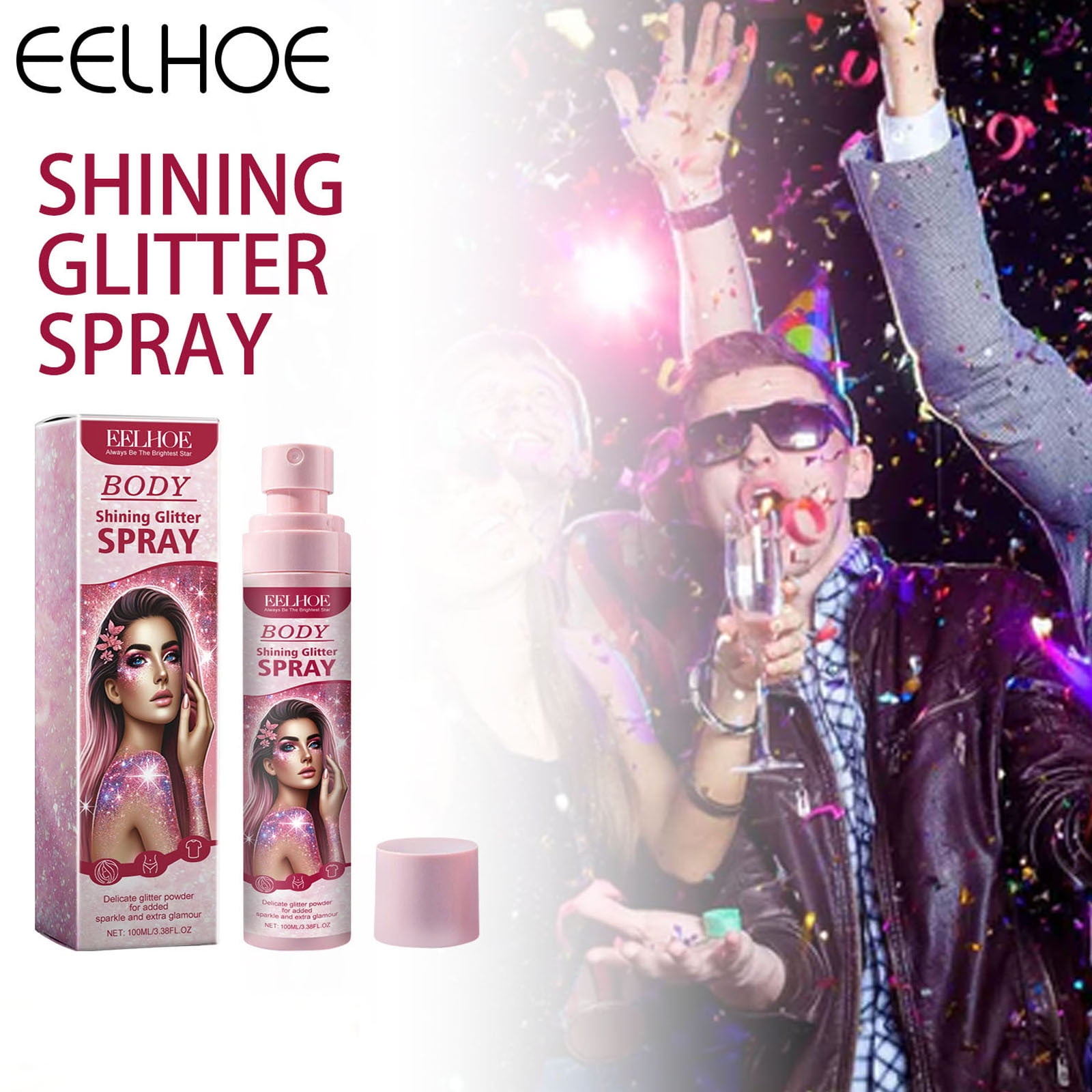 Taylonsss Clearance Glitter Spray Highlight Spray Natural Three ...