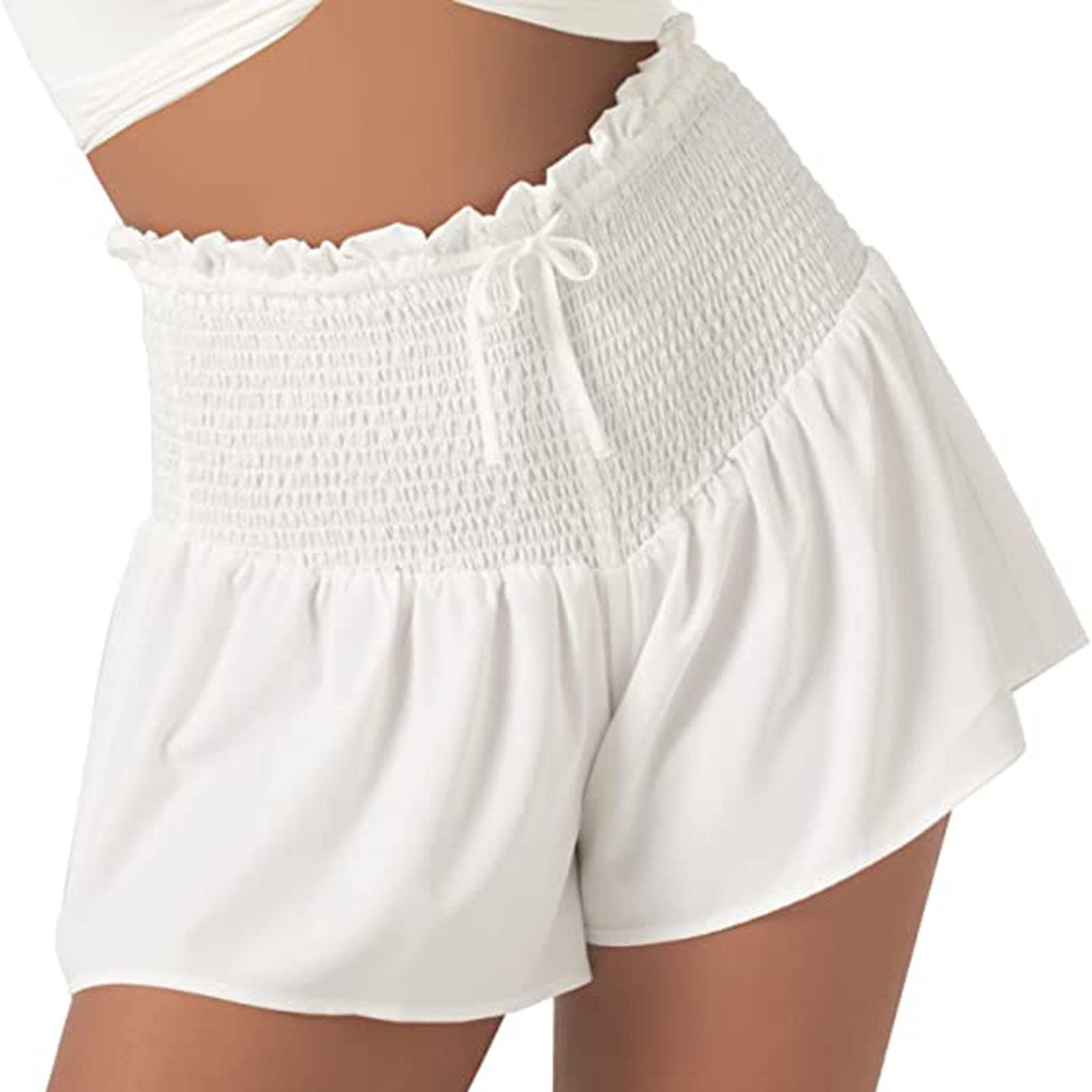 Taylonsss Clearance Women Drawstring Shorts Casual Summer Flowy High ...