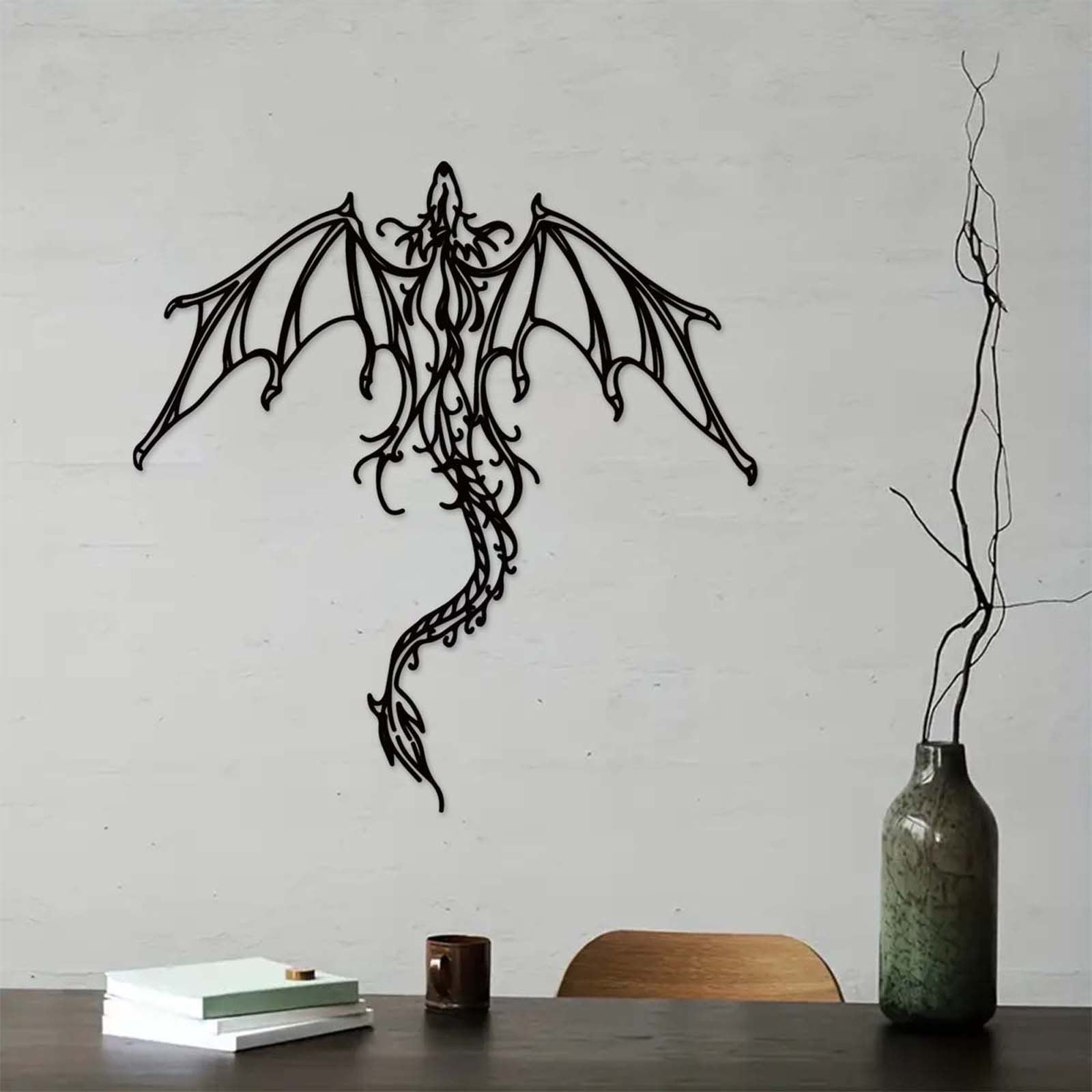 Taylonsss Dragon Metal Wall Art Legendary Dragon Art Mythical Wall ...
