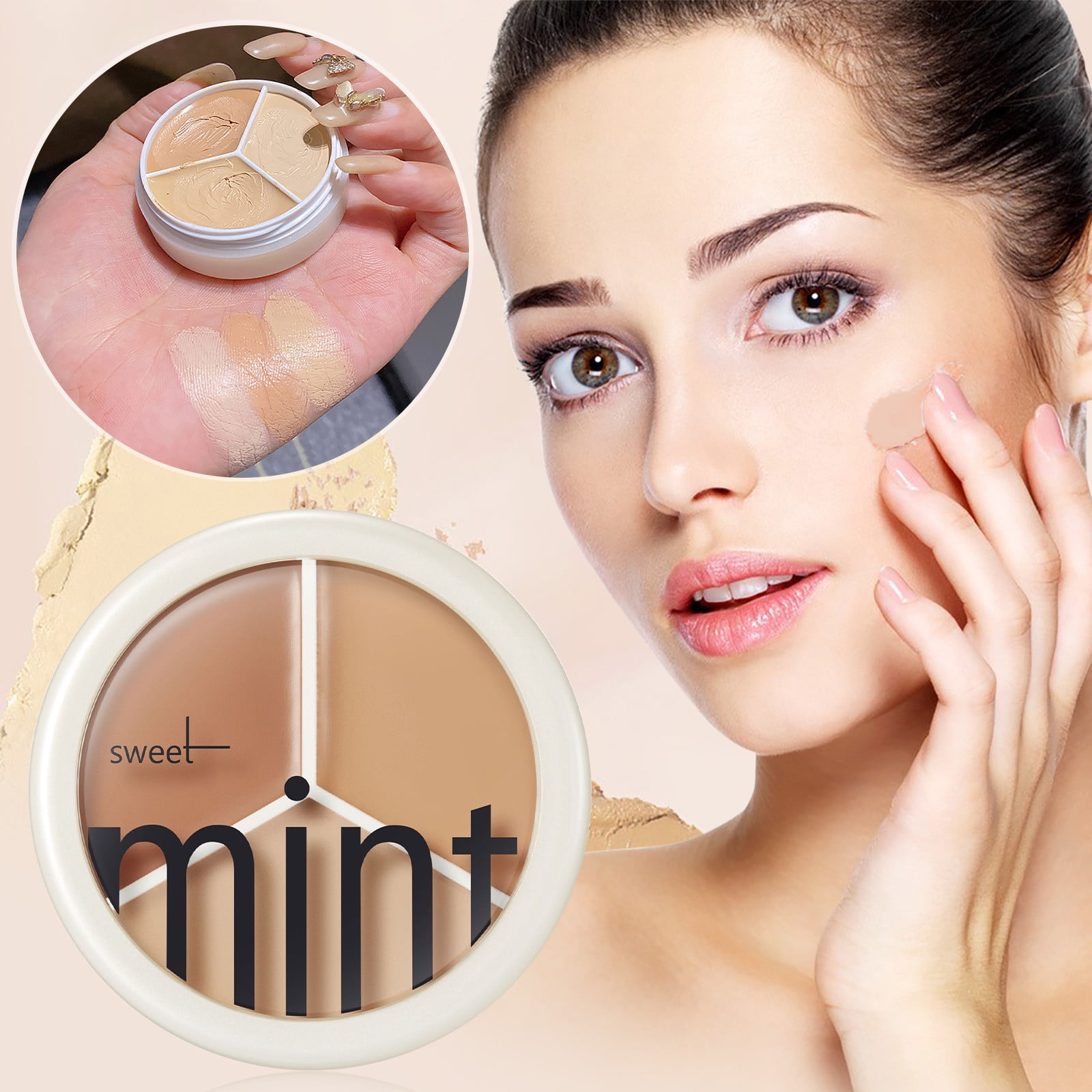 Taylonsss Three-color Concealer To Cover Spots, Marks Dark Circles Tear ...