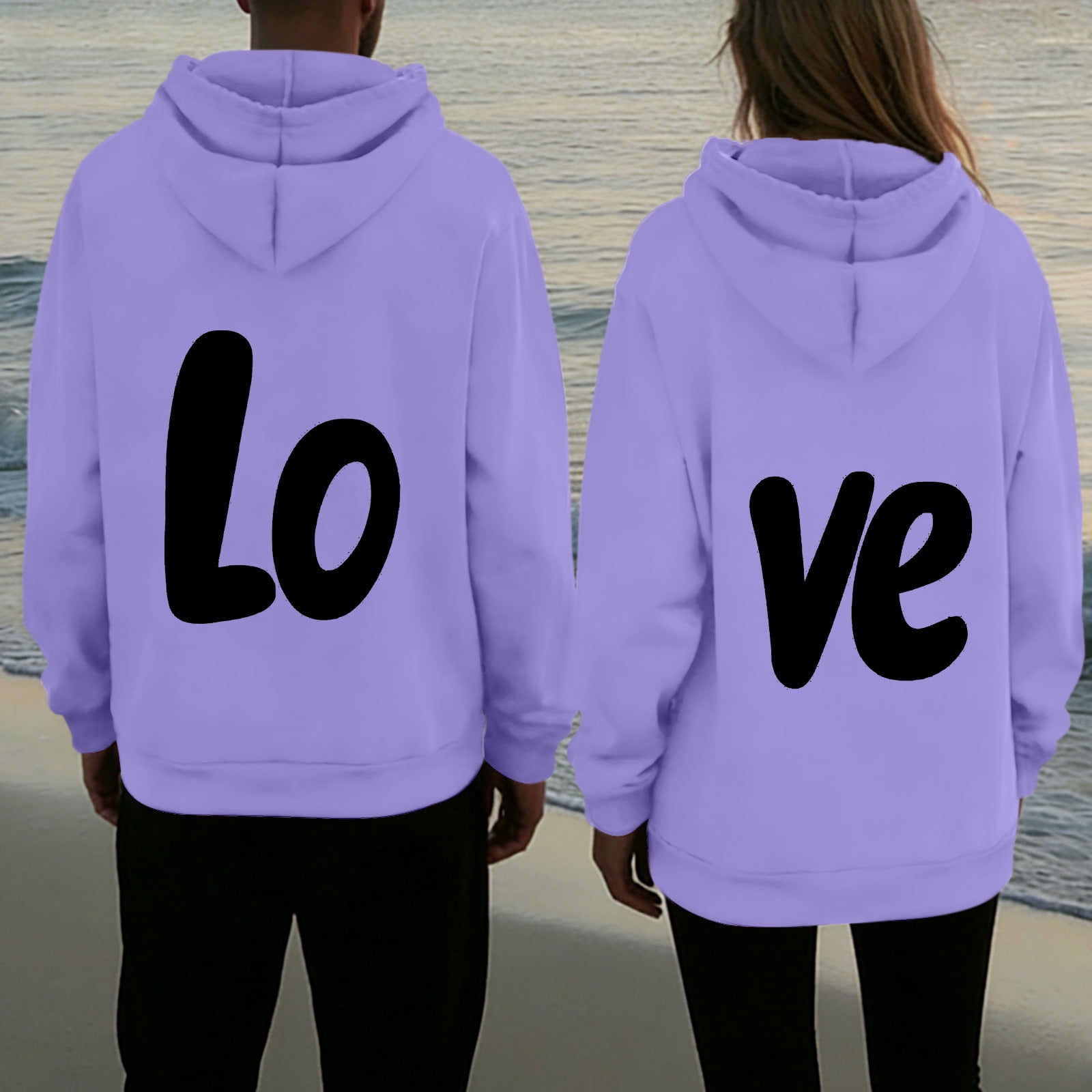 Taylonsss Unisex Valentine Casual Fashion Print Pullover Hoodie with ...