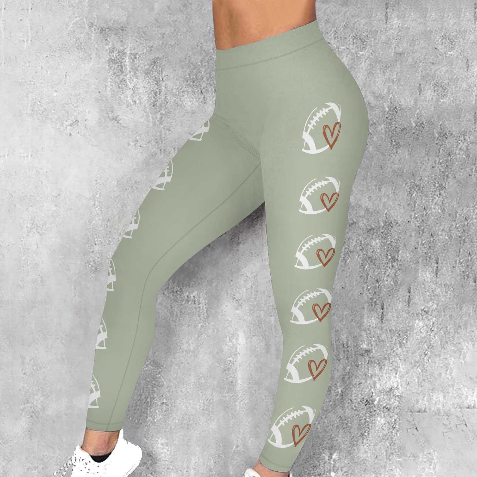 Taylonsss Women's Mid-Rise American Football Print Ankle-Length ...