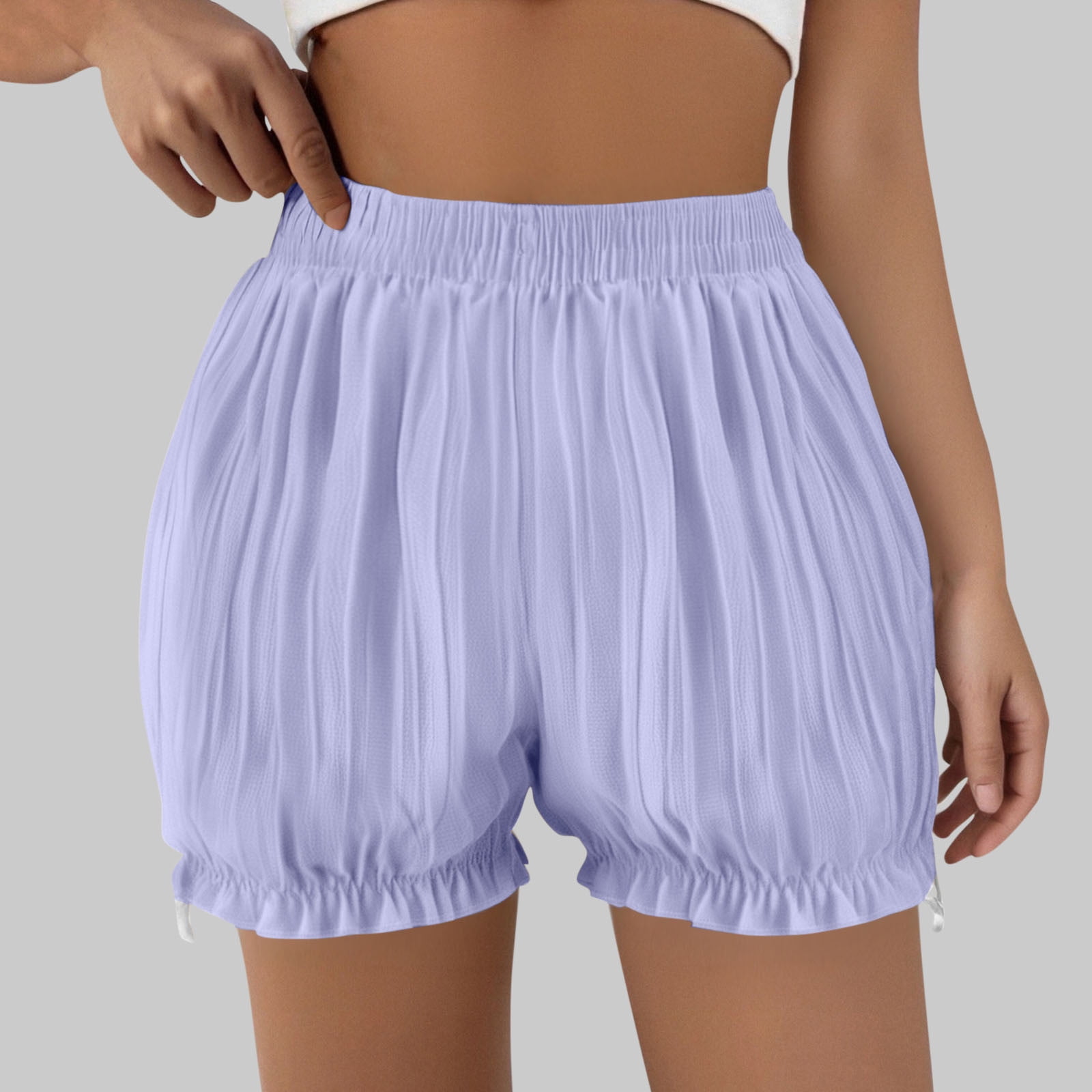 Taylonsss Women's Solid Lace Bloomers Loose Fit Lantern Style Wearable ...