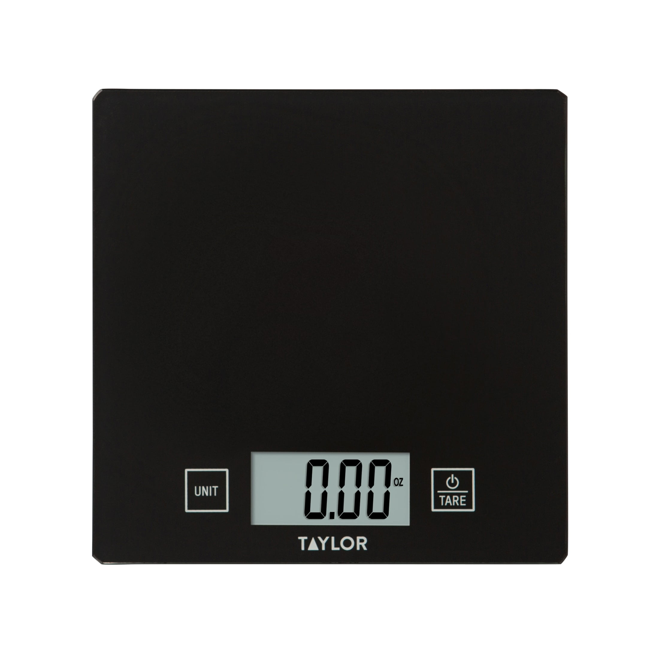 Taylor 11 lb Compact Glass Digital Kitchen and Food Scale, Black ...