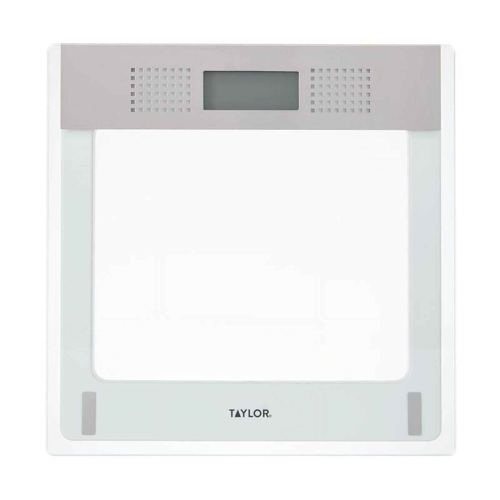 Taylor 12.2 x 12.2 inch Digital Talking Scales Clear Glass White ...