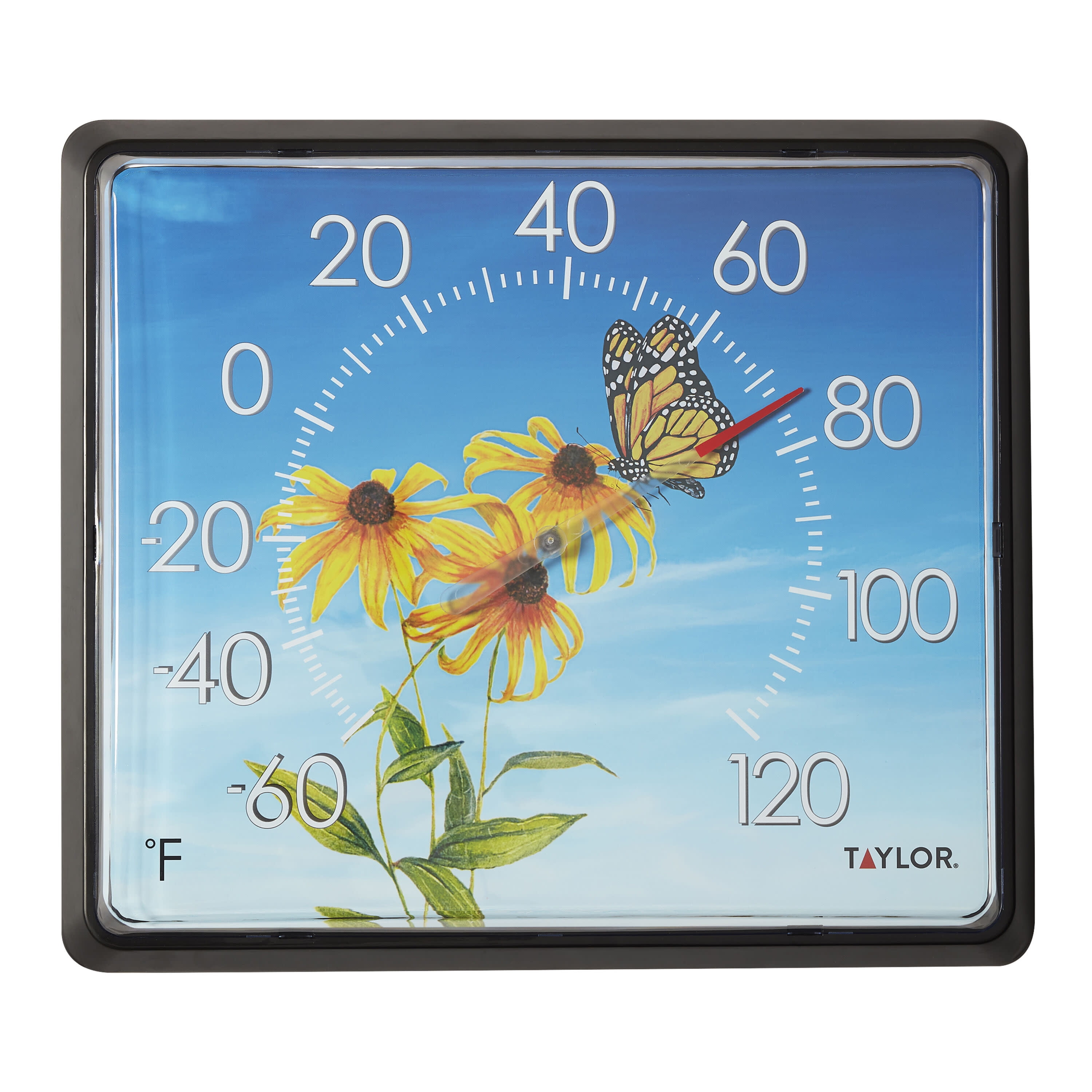 Taylor 12-inch by 14-inch Dial Thermometer in Butterfly Pattern ...