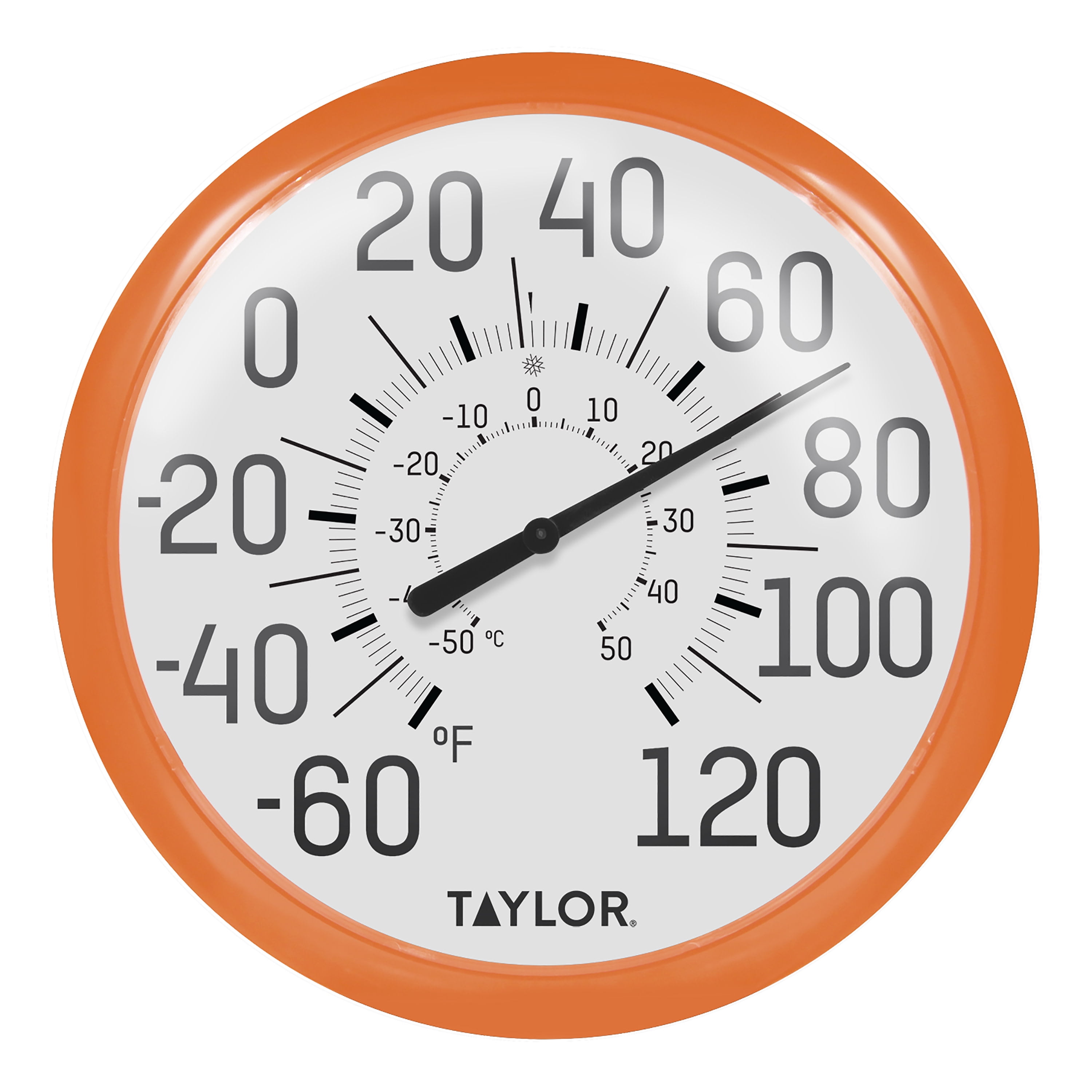 Taylor 13.25-inch Big and Bold Dial Thermometer in Orange - Walmart.com
