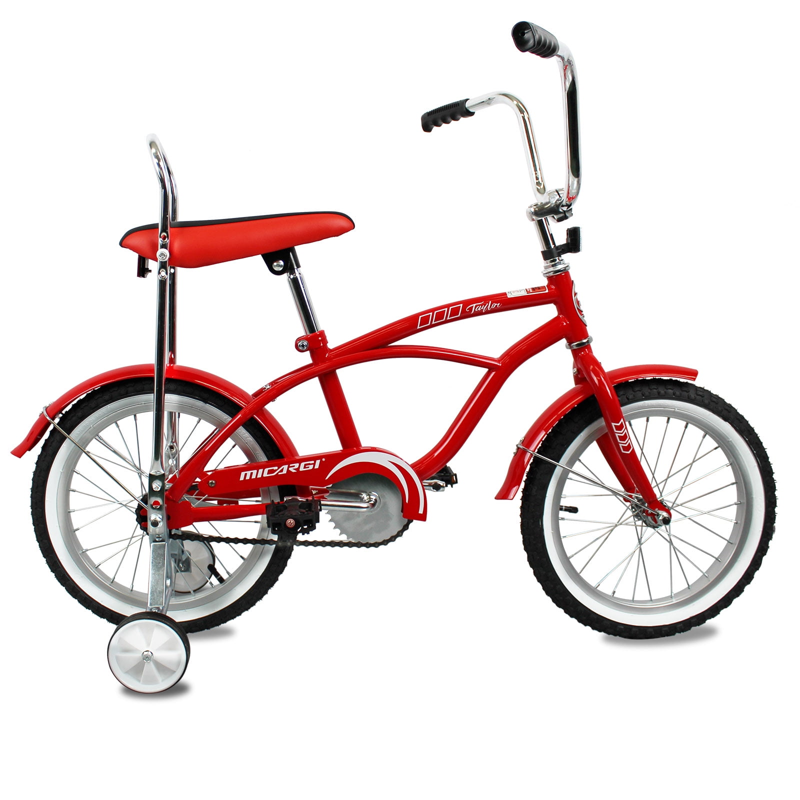 Taylor 16" Lowrider Bike with training wheel Red Color - Walmart.com