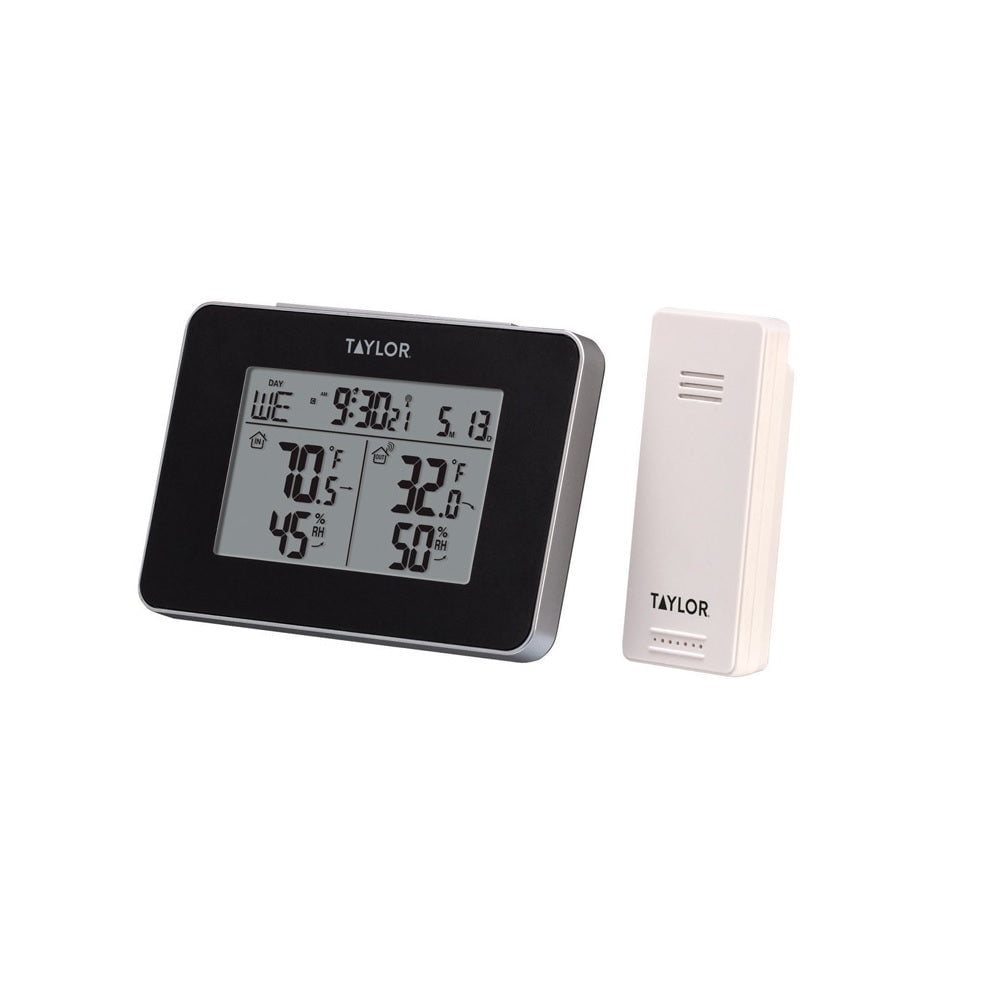 Taylor 1731 Digital Weather Forecaster With Alarm Clock, Black, Each ...