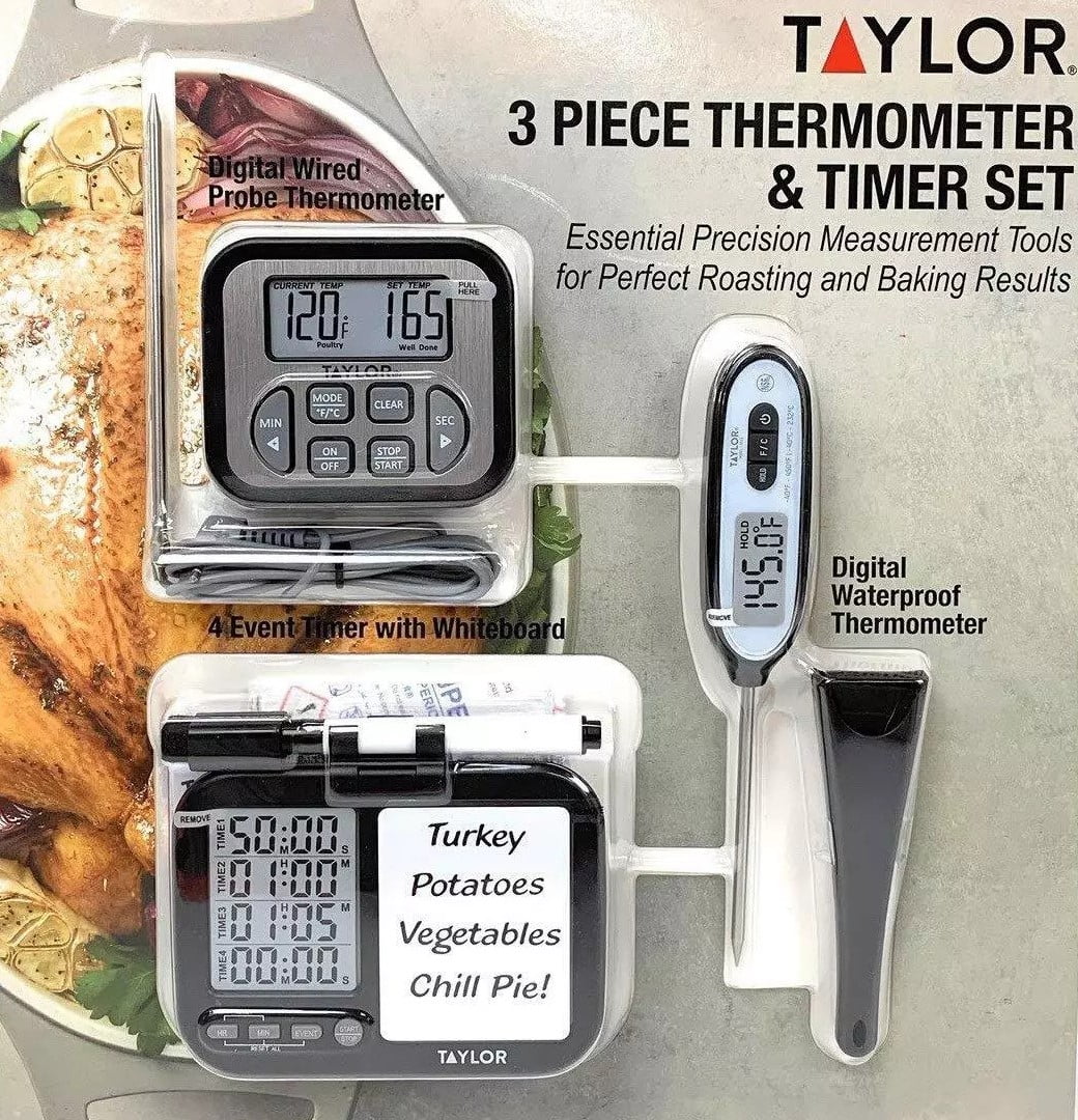 Taylor 3-Piece Digital Thermometer, Timer and Whiteboard Set - Walmart.com