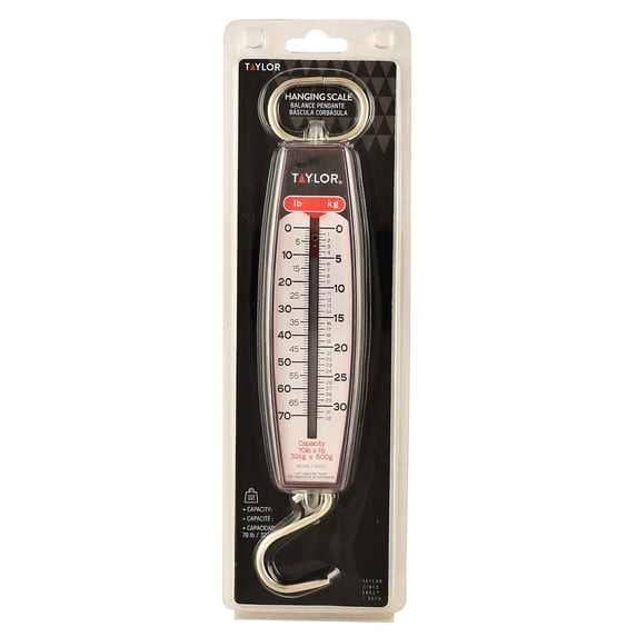 Taylor Precision Products Hanging Scale, 70 lb Capacity, Steel Housing ...