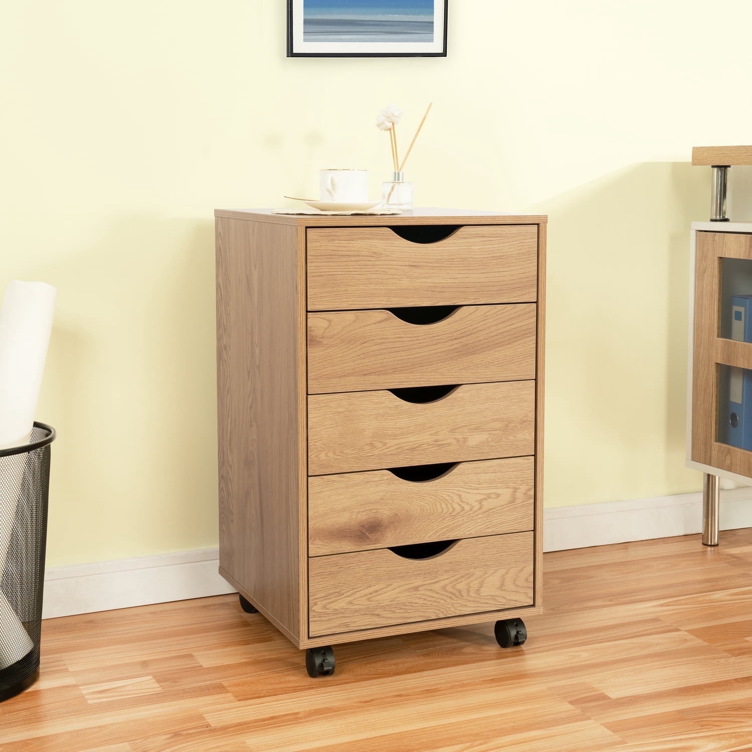 Taylor 5 Drawers Office File Cabinet by Naomi Home-Color:Natural ...