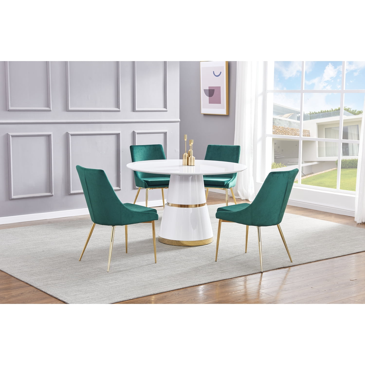 Taylor 5-Piece Dining Set in Green - Walmart.com