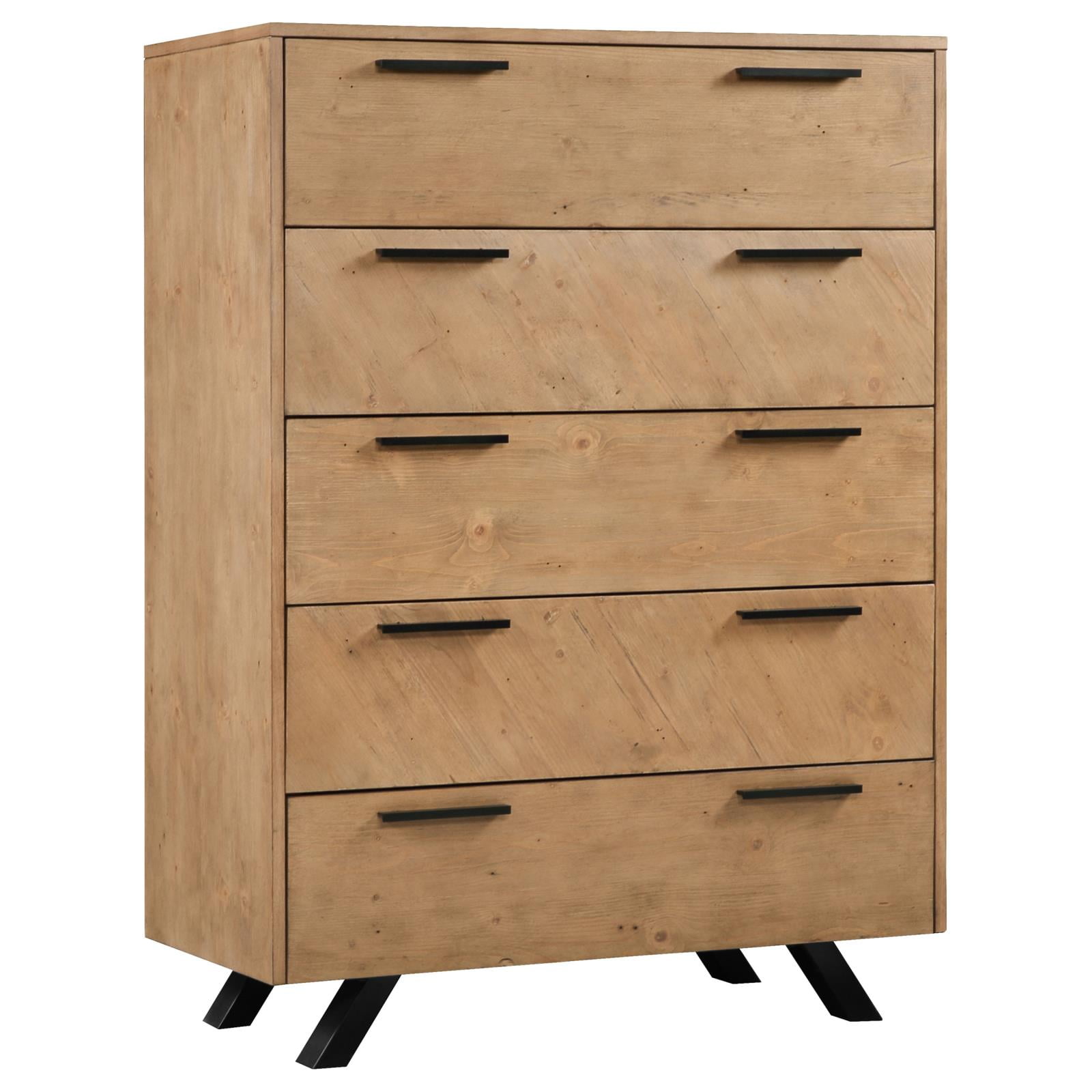 Taylor 5-drawer Rectangular Chest Light Honey Brown - Walmart.com