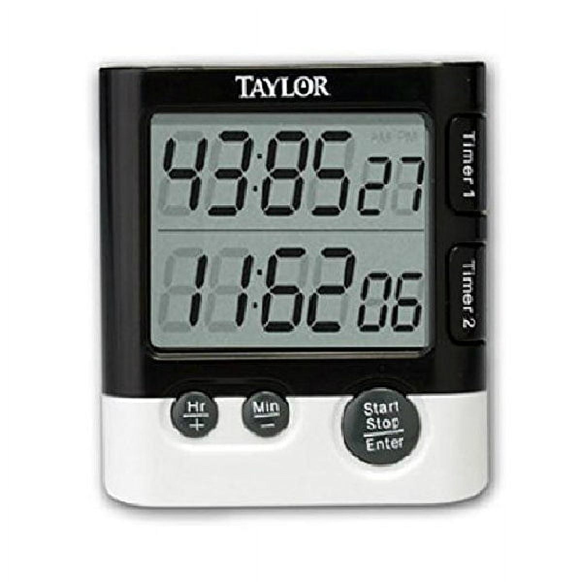Taylor 5828 Dual Event Digital Timer Plus Clock, Each - Walmart.com
