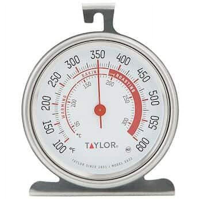 Taylor 5932 Oven/Grill Analog Thermometer, Large Dial, Dual Scale ...