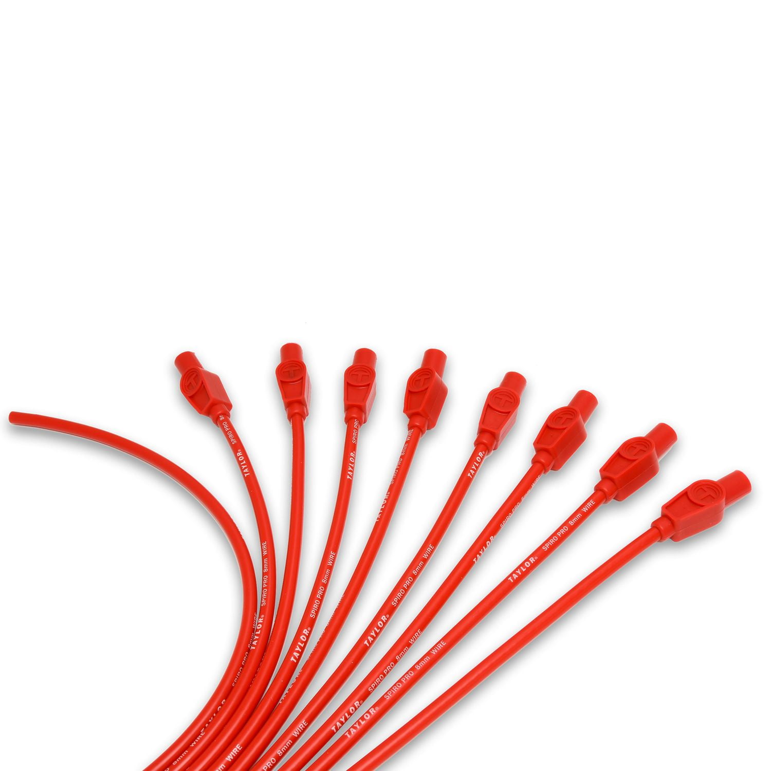 Taylor Cable 73255 8mm Spiro-Pro univ 8 cyl 180 red - Walmart Business ...