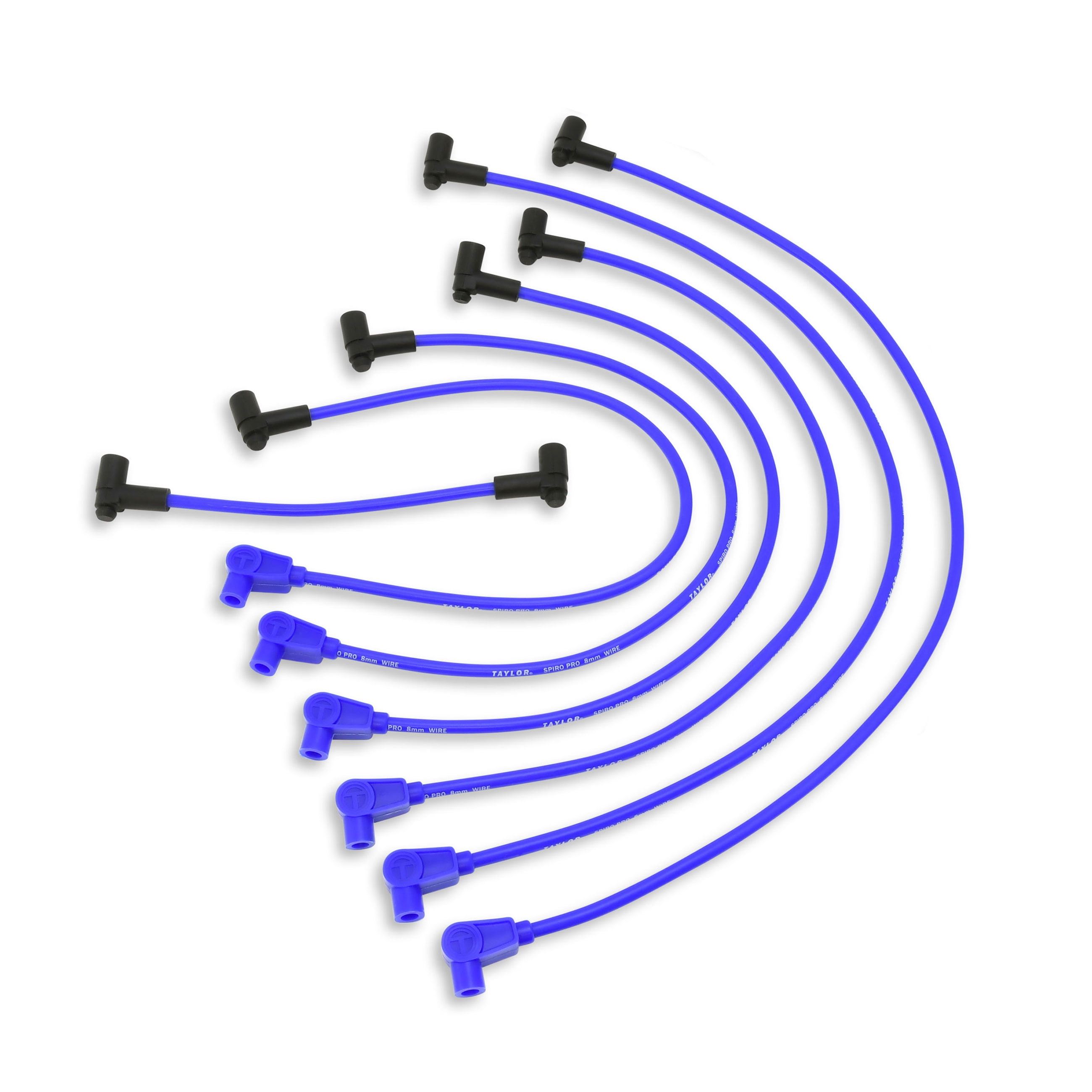 Taylor Cable 74616 Pro-Wire Spark Plug Wire Set - 8 mm - Blue - 180/135 ...