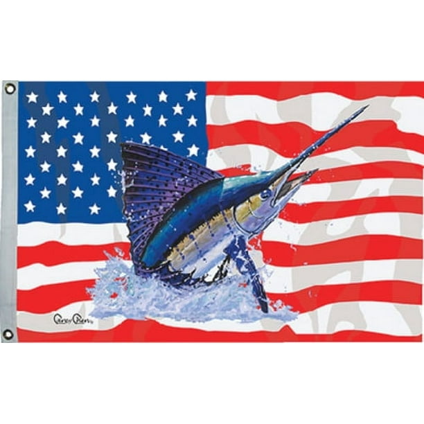 Taylor Carey Chen US Fish Flag - Walmart Business Supplies