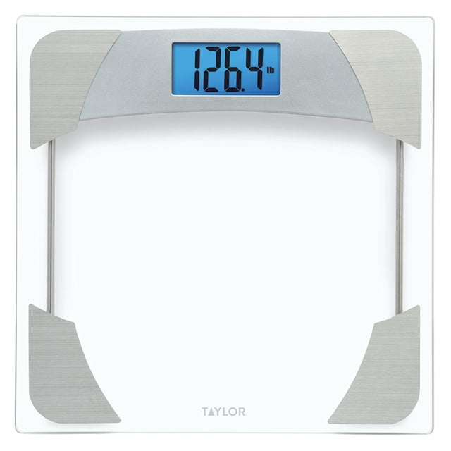 Taylor Digital Glass Bathroom Scale Stainless Steel Accents - Walmart.com