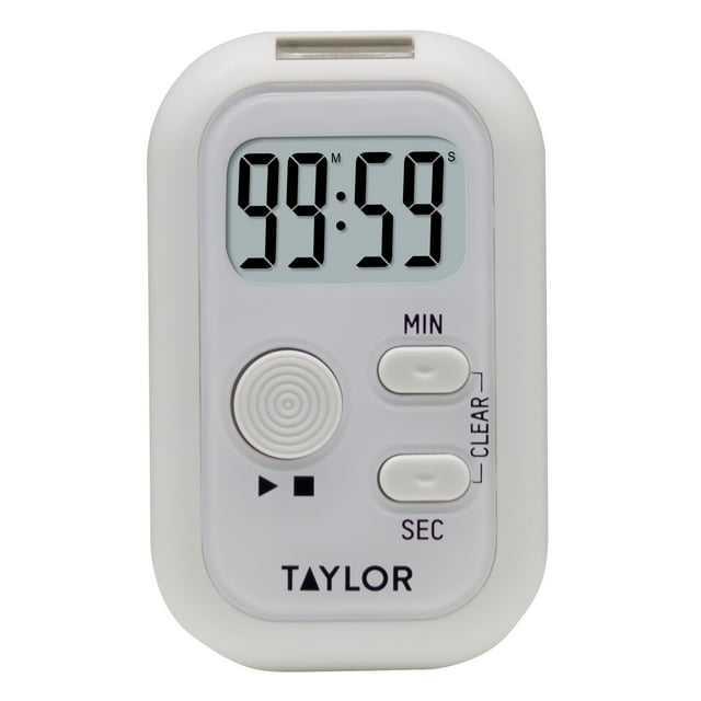 Taylor Digital Timer with Light, Sound, and Vibration White - Walmart.com