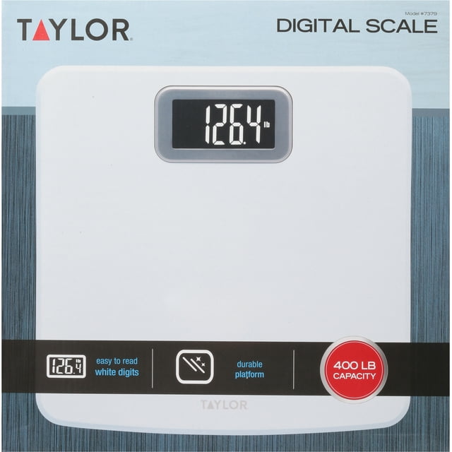 Taylor Digital White Glass Bath Scale - Walmart.com