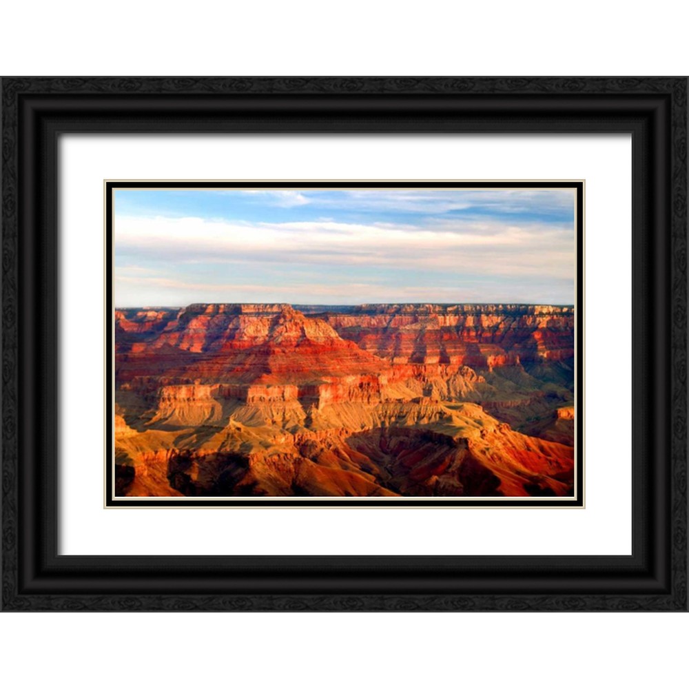 Taylor, Douglas 14x11 Black Ornate Wood Framed with Double Matting ...