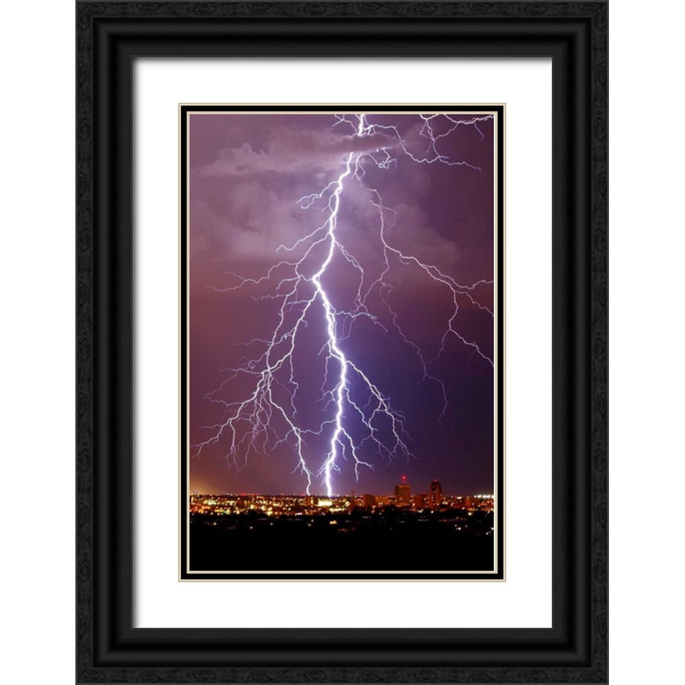 Taylor, Douglas 17x24 Black Ornate Wood Framed with Double Matting ...