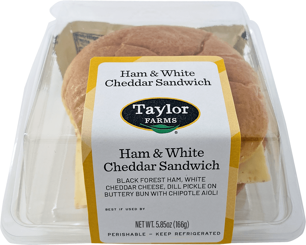 Taylor Farms Ham & White Cheddar Sandwich, 1 Count, 5.85 oz (Fresh ...