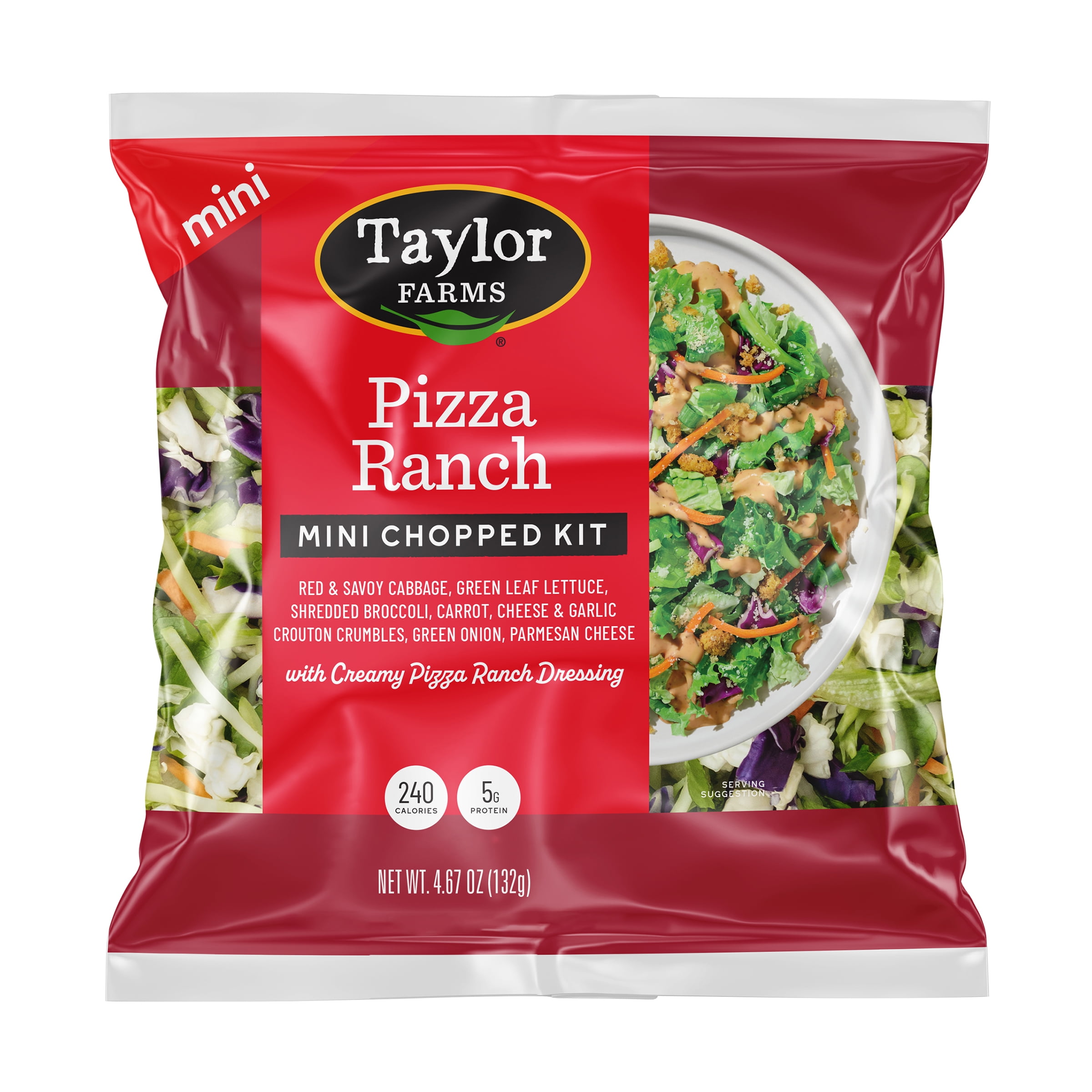 Taylor Farms Pizza Ranch Mini Salad Kit, 4.67 oz Bag, Fresh - Walmart.com