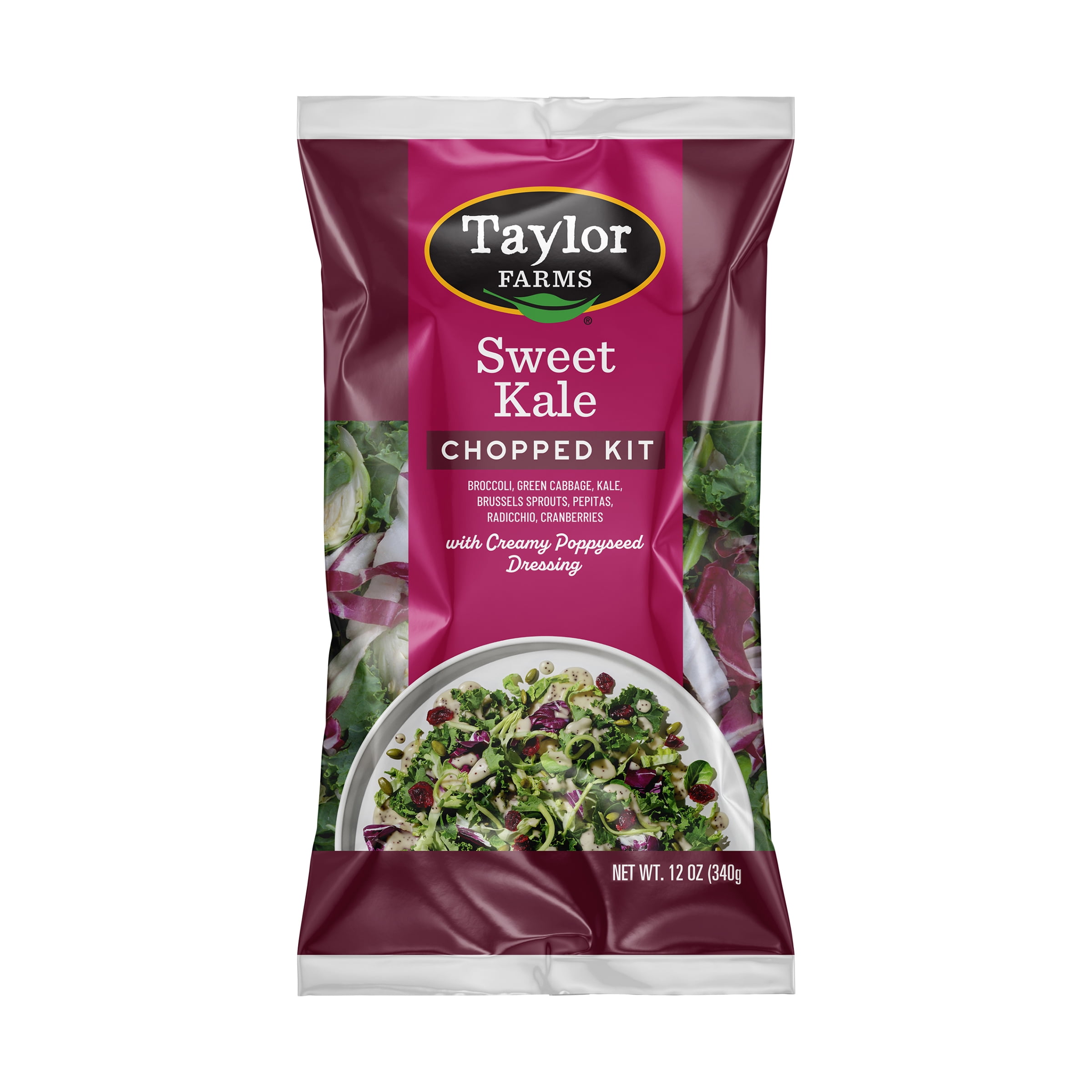 Taylor Farms Sweet Kale Chopped Salad Kit, 12 oz, Fresh Vegetables ...