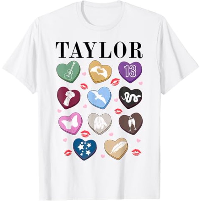 Taylor First Name Personalized Taylor Girl Groovy 80's Heart T-Shirt ...