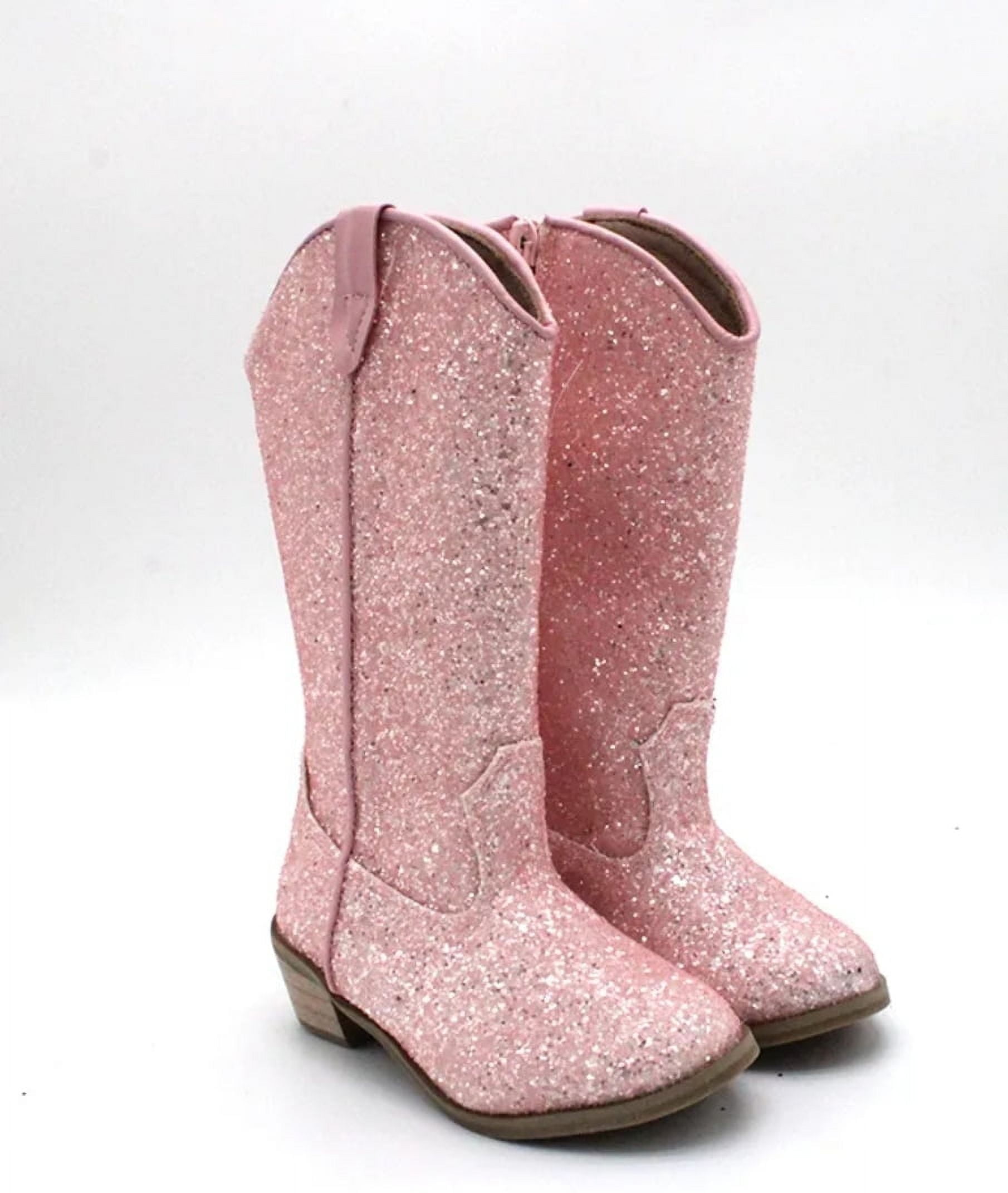 Taylor Glitter Cowgirl Western Boots Girls, Pink Size 13 - Walmart.com