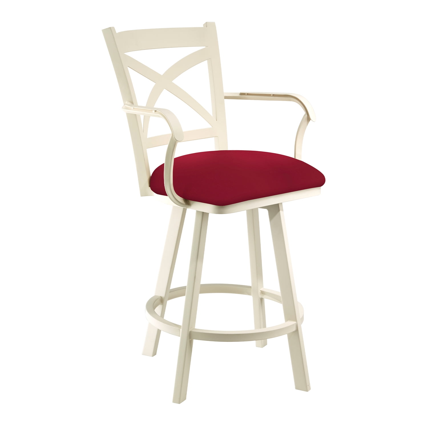Taylor Gray Sarah 26 - inch Counter Height Metal Swivel Barstool in Red ...