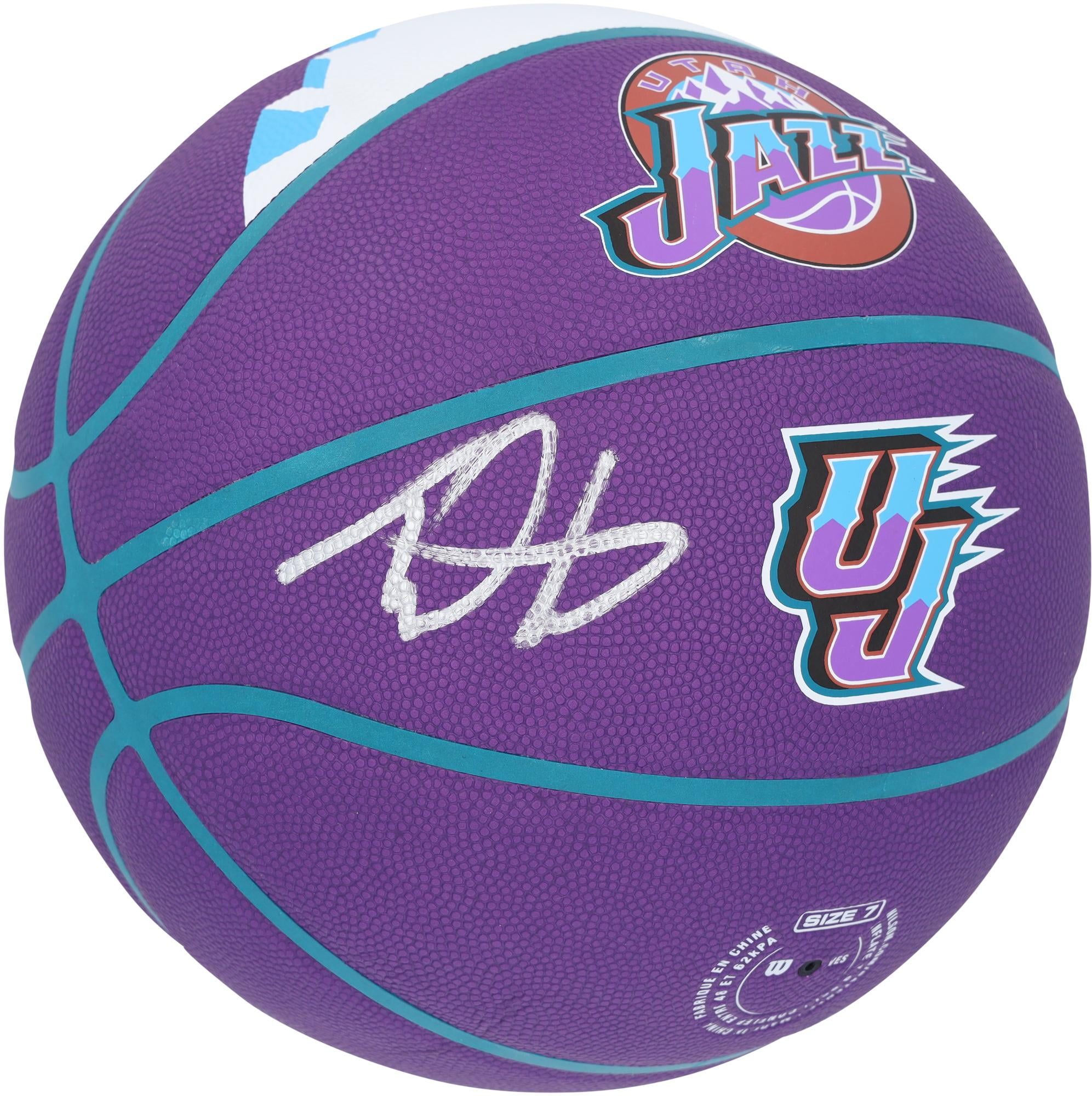 Taylor Hendricks Utah Jazz Autographed Wilson City Edition Collectors ...