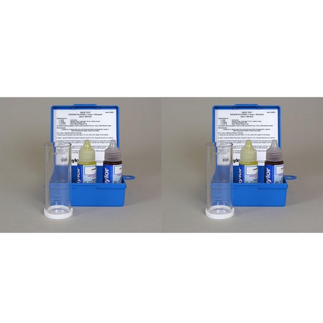 Taylor K-1766 Liquid Pool Spa Sodium Chloride Salt Water Drop Test Kit ...
