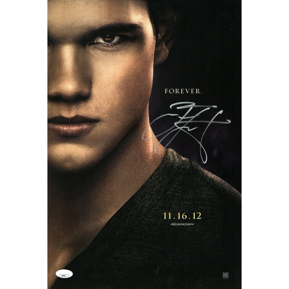 Taylor Lautner Signed Autographed 11X17 Poster Twilight Breaking Dawn ...