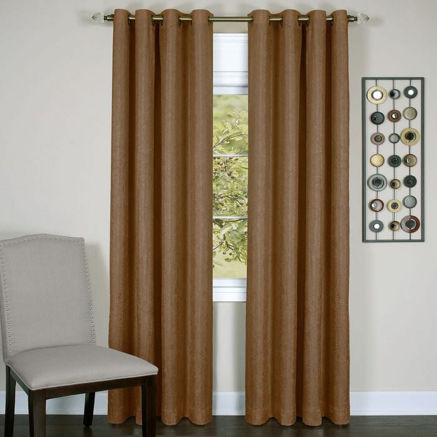 Taylor - Lined Grommet Window Curtain Panel - Walmart.com