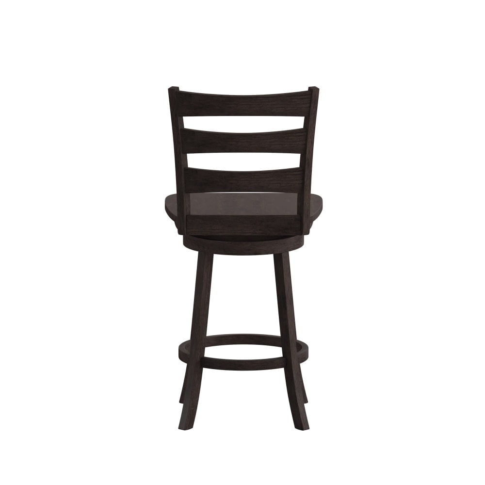Taylor & Logan Ladderback Wooden Swivel Counter Stool with Footrest ...