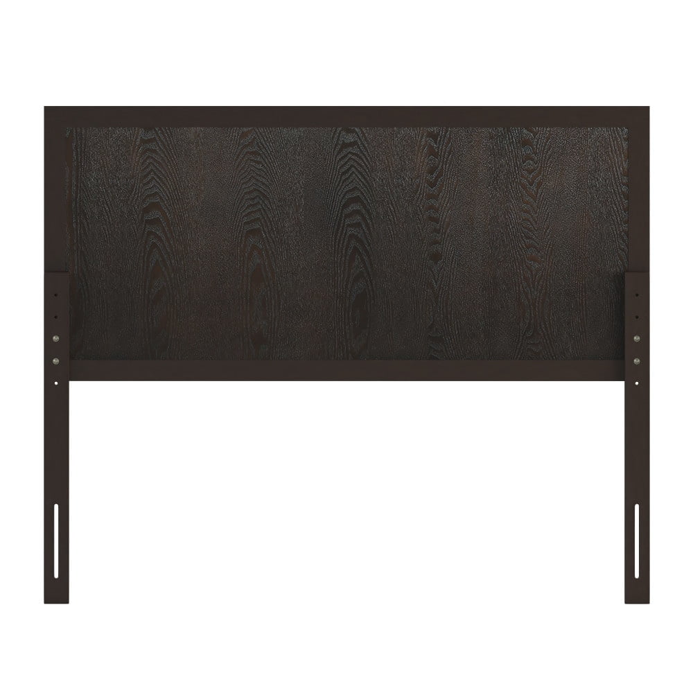 Taylor & Logan Solid Wood Paneled Headboard Only Dark Brown - Full ...
