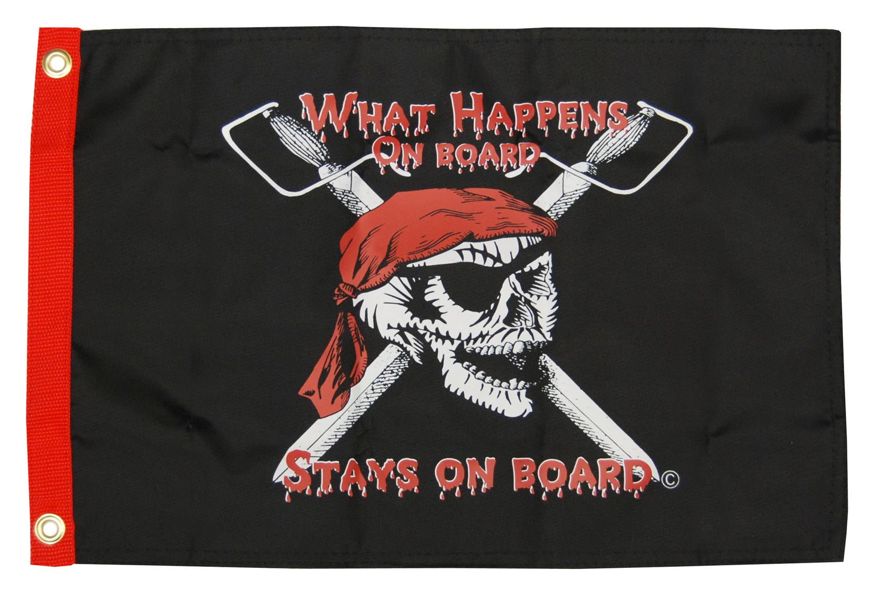 Taylor Made 1802 Pirate What Happens 12X18 Nylon Flag - Walmart ...