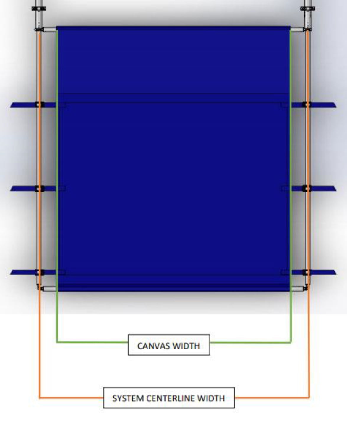 Taylor Made 2021026256 69 in. PTX Stainless Steel Wide Power Shade ...