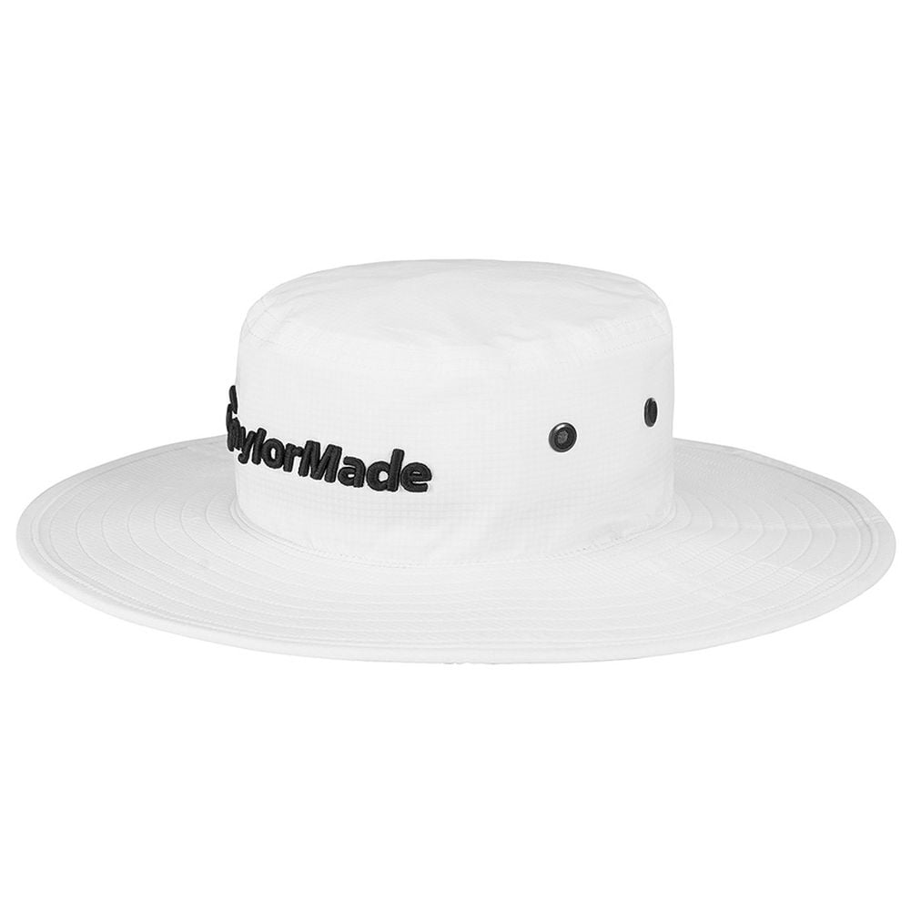 TaylorMade Performance Metal Eyelet Gray Headwear Men Bucket Hat ...