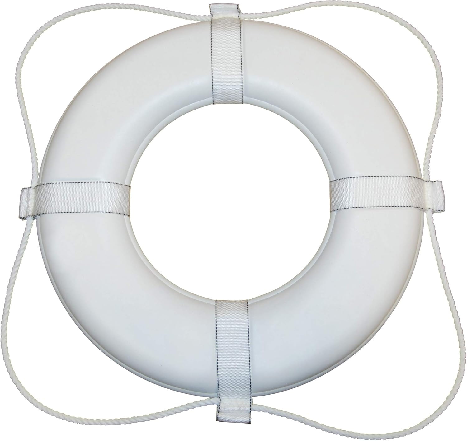 Taylor Made Vinyl Coated Foam Life Ring with White Grab Lines, White ...