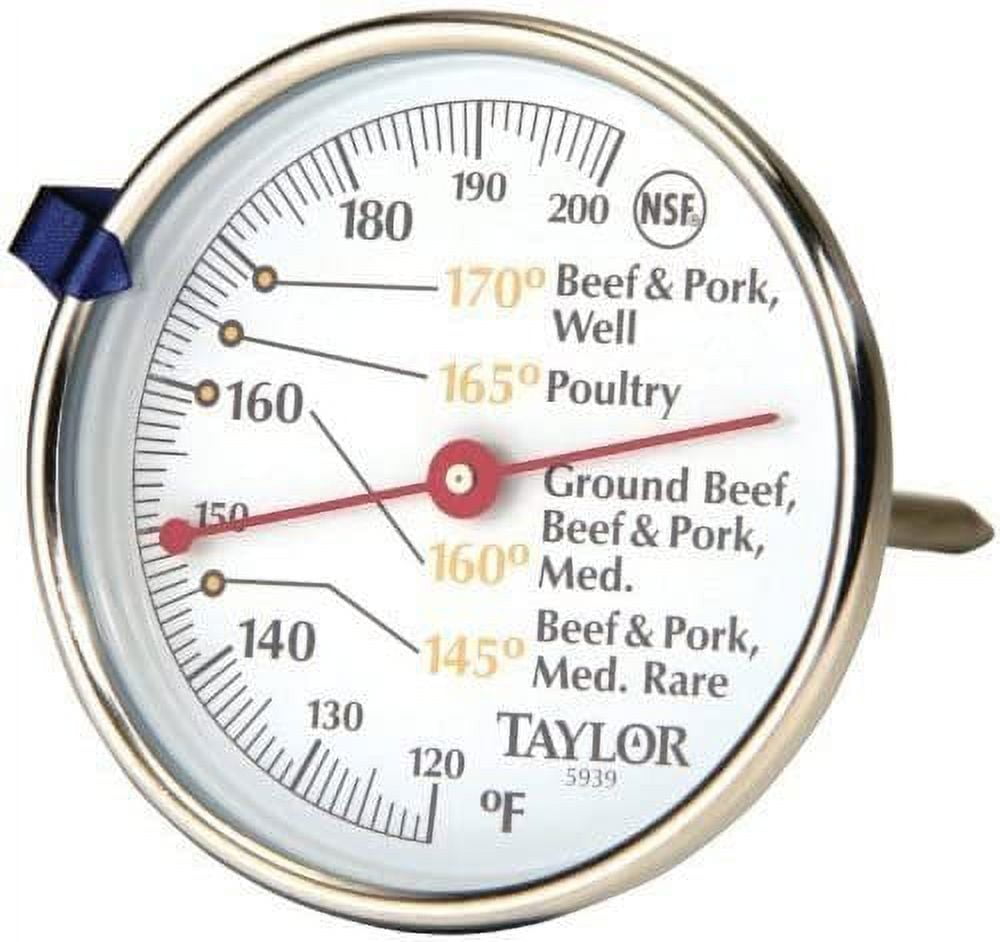 Taylor Meat Thermometer Meat 120 To 200 Deg F 2-3/4" Dia. Dial ...