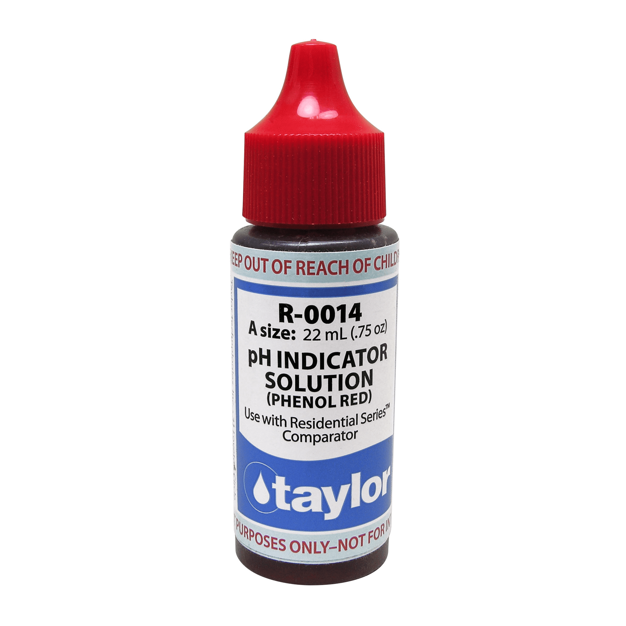 Taylor Phenol Red pH Indicator Solution R-0014 for Pool Test Kit, 0.75 ...