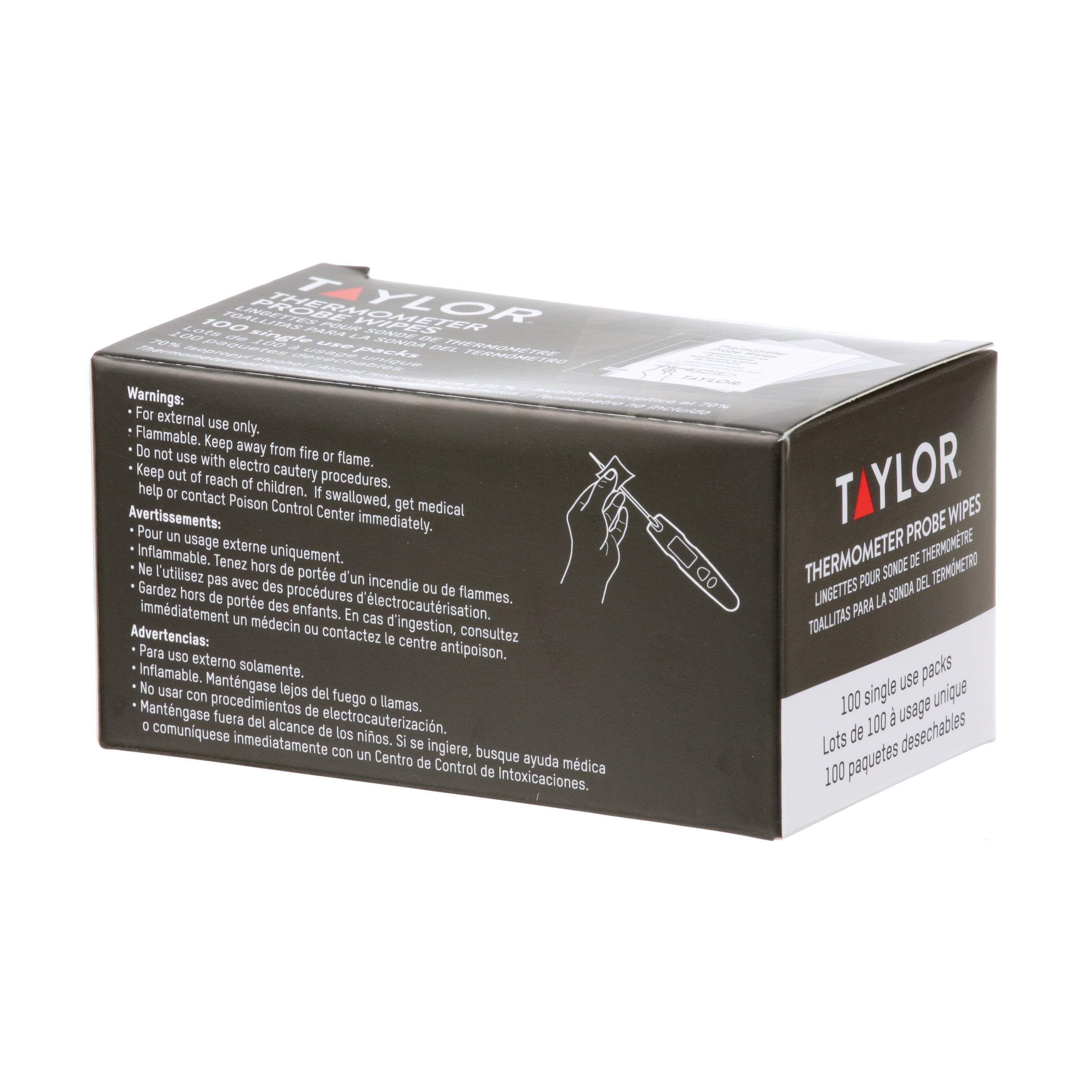 Taylor Precision 9999N Thermometer Probe Cleaning Wipes - Walmart.com