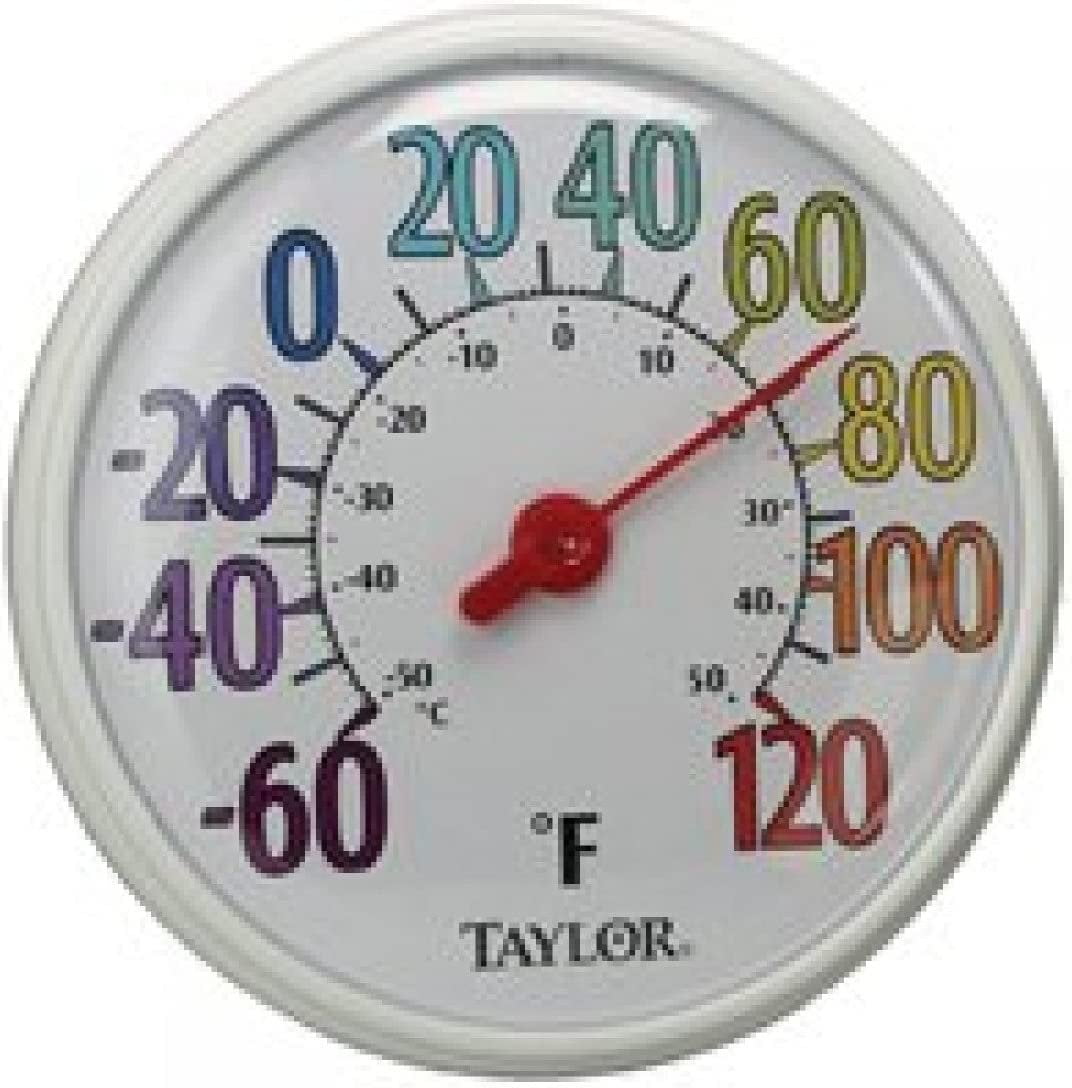 Taylor Precision Products, 12" Easy-to-Read Rainbow Thermometer 6714 ...